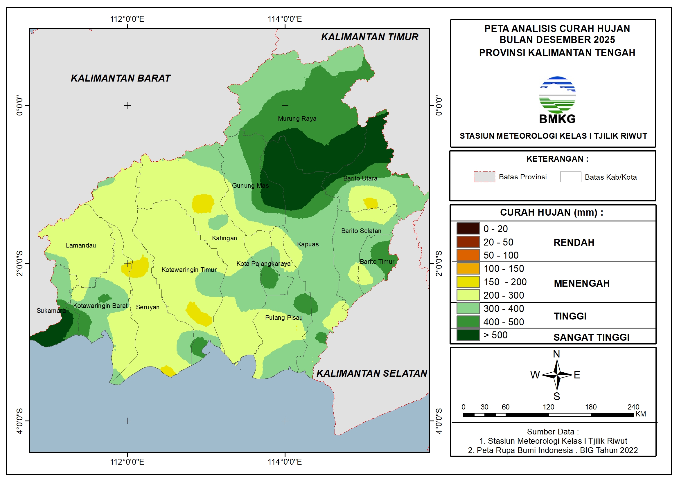 Stasiun Meteorologi Kelas I Tjilik Riwut Palangka Raya | Iklim