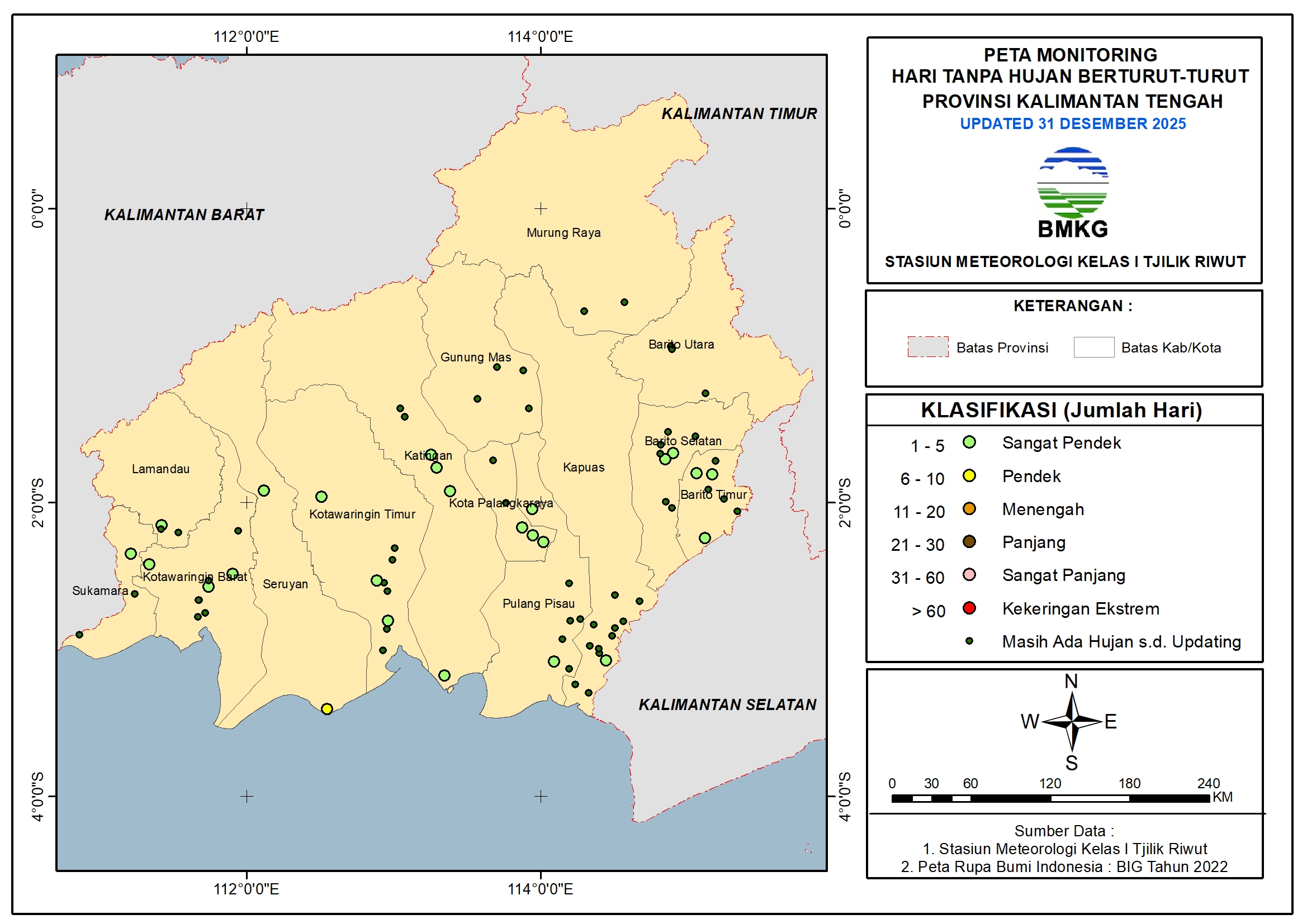 Stasiun Meteorologi Kelas I Tjilik Riwut Palangka Raya | Iklim