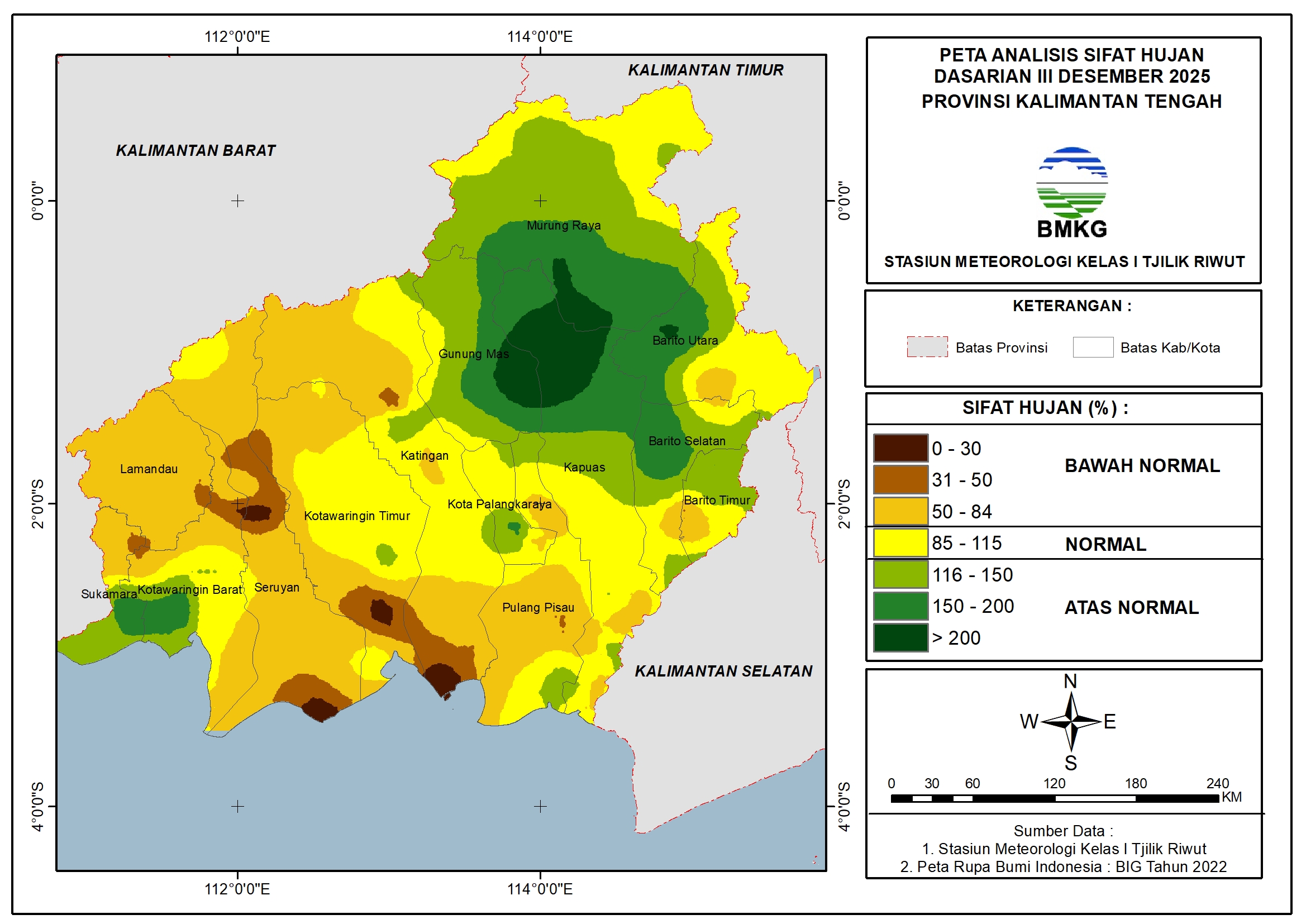 Stasiun Meteorologi Kelas I Tjilik Riwut Palangka Raya | Iklim