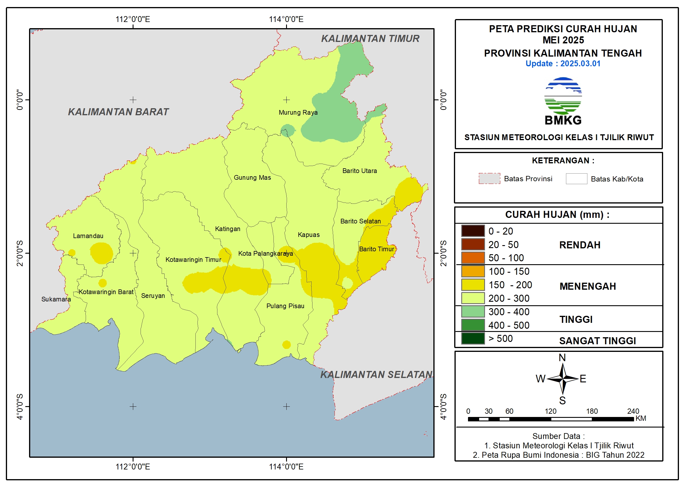 Stasiun Meteorologi Kelas I Tjilik Riwut Palangka Raya | Iklim