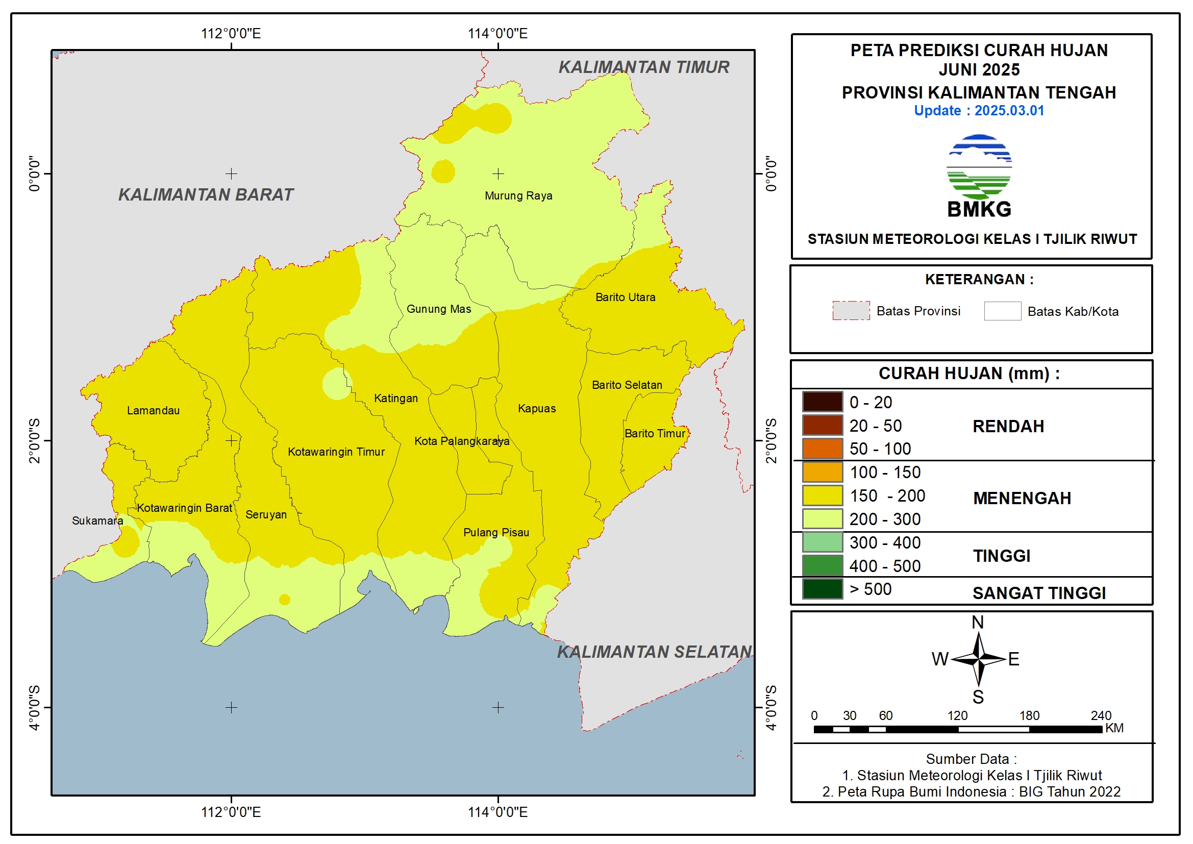 Stasiun Meteorologi Kelas I Tjilik Riwut Palangka Raya | Iklim