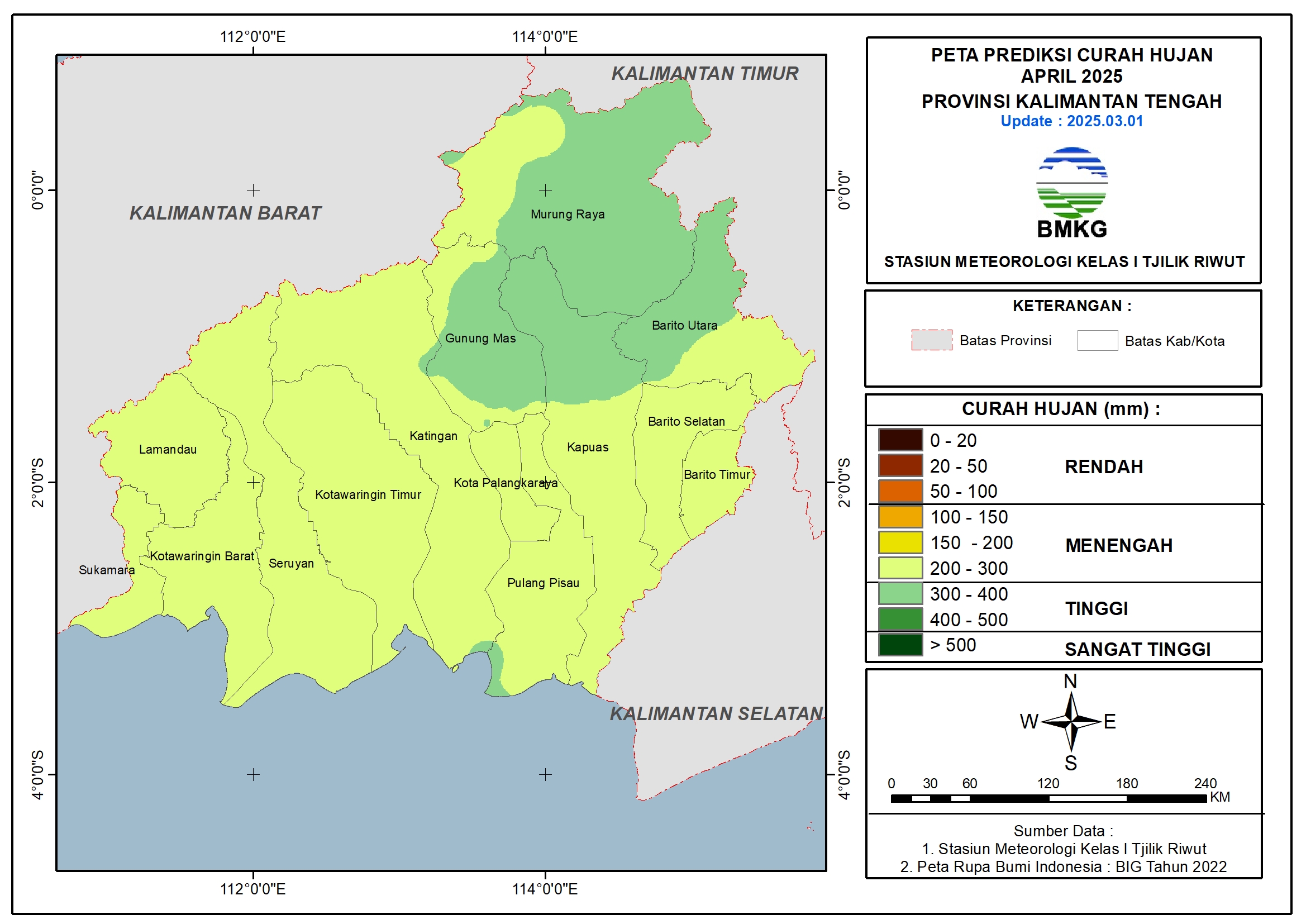 Stasiun Meteorologi Kelas I Tjilik Riwut Palangka Raya | Iklim