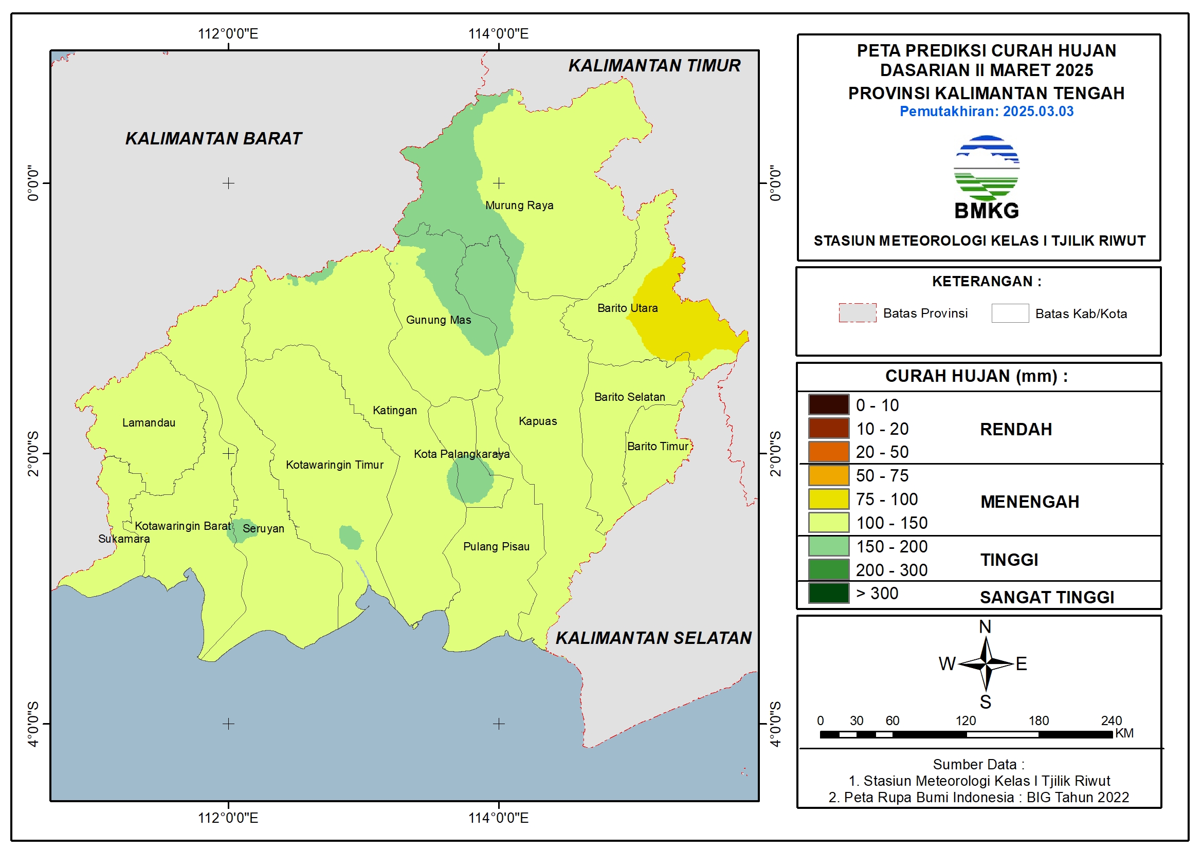 Stasiun Meteorologi Kelas I Tjilik Riwut Palangka Raya | Cuaca
