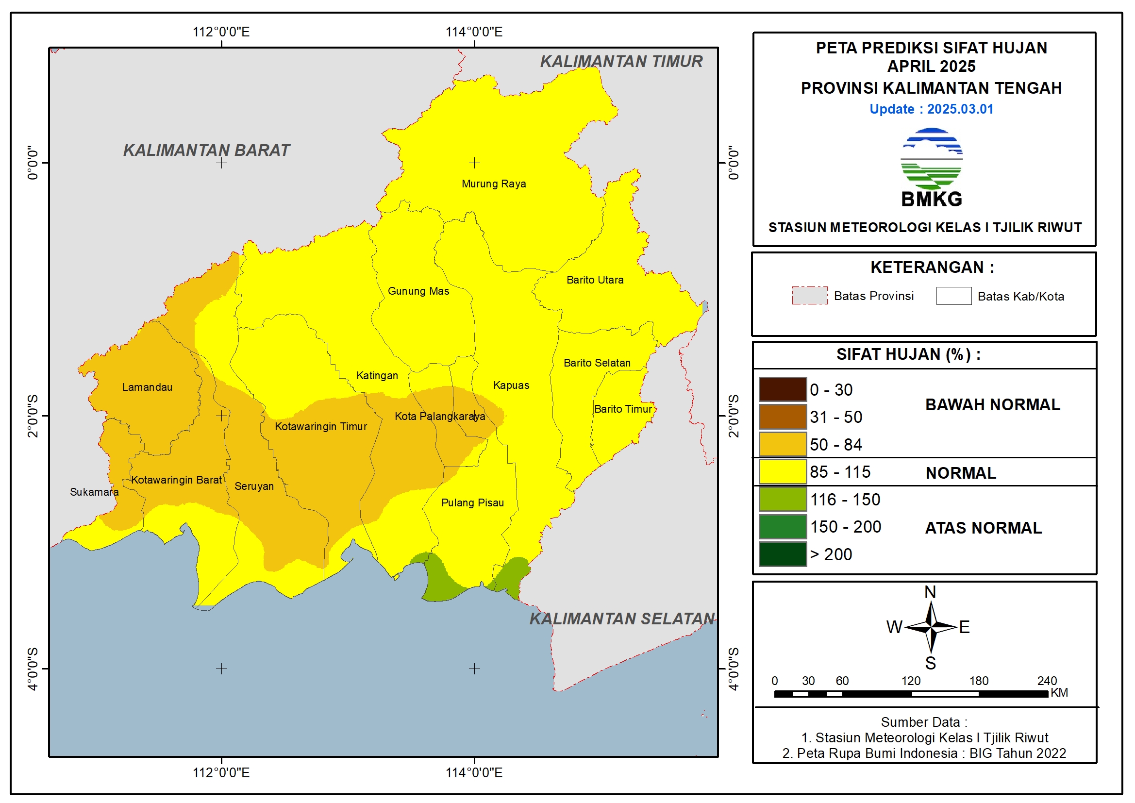 Stasiun Meteorologi Kelas I Tjilik Riwut Palangka Raya | Cuaca