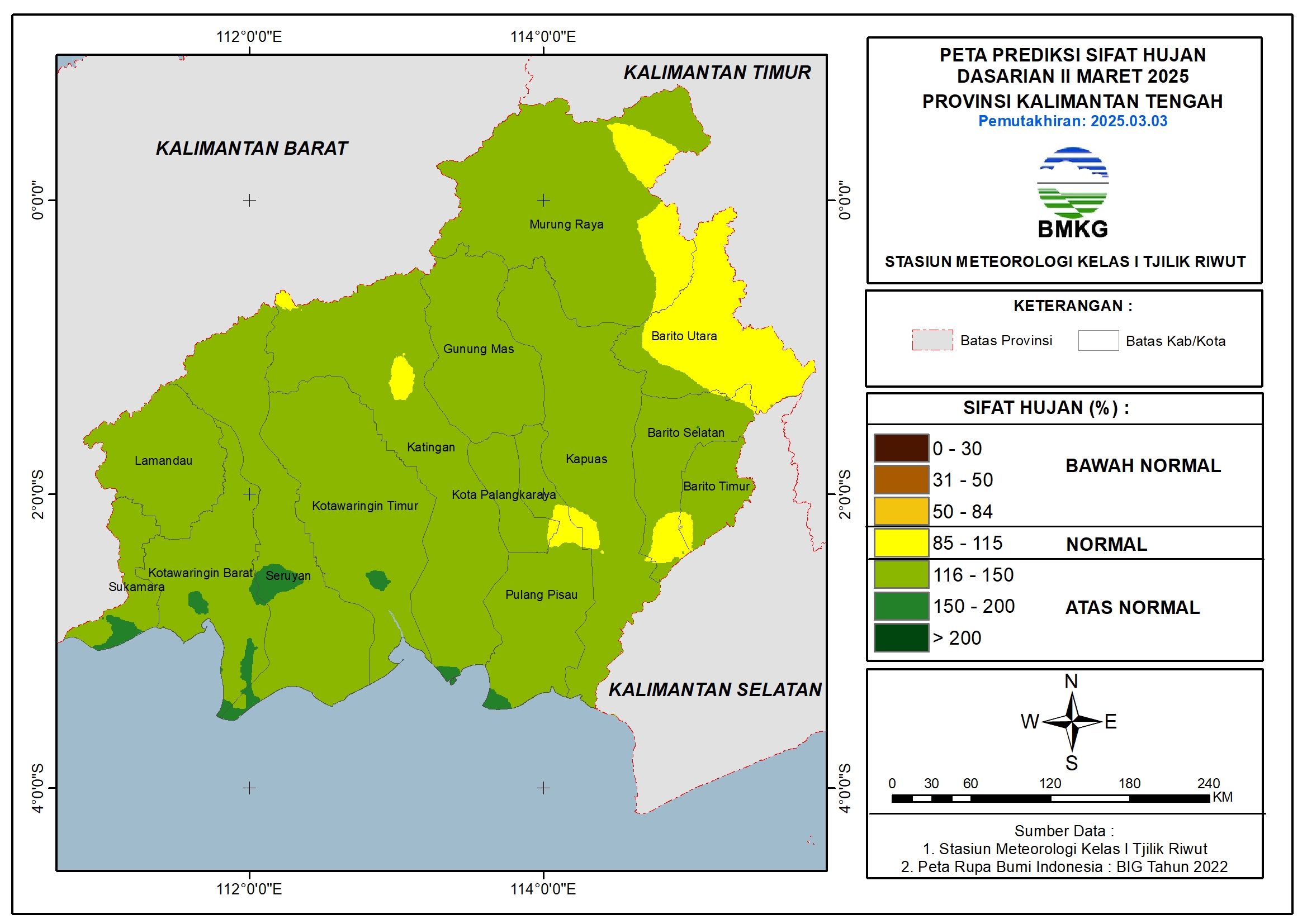 Stasiun Meteorologi Kelas I Tjilik Riwut Palangka Raya | Cuaca